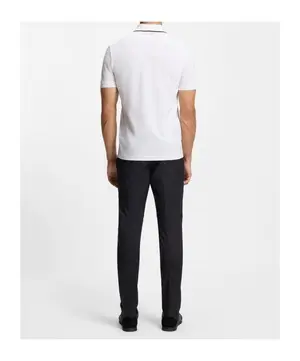 Hugo Boss Zip Placket Polo Shirt - White