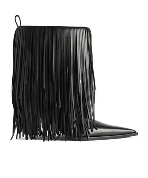 Balenciaga Avenue Fringed Pointed Toe Boots