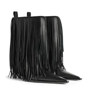 Balenciaga Avenue Fringed Pointed Toe Boots