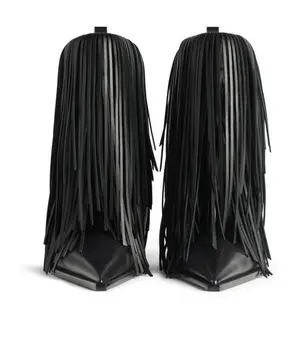 Balenciaga Avenue Fringed Pointed Toe Boots
