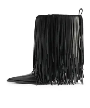 Balenciaga Avenue Fringed Pointed Toe Boots
