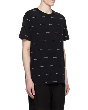 Givenchy Allover Logo Printed Crewneck T-shirt