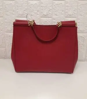 Dolce & Gabbana Double Handle Tote Bag With Decorative Details - Red