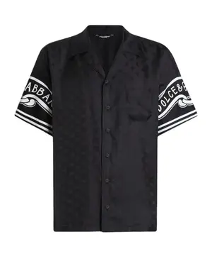 Dolce & Gabbana Dolce Gabbana Bandanna Printed Denim Shirt