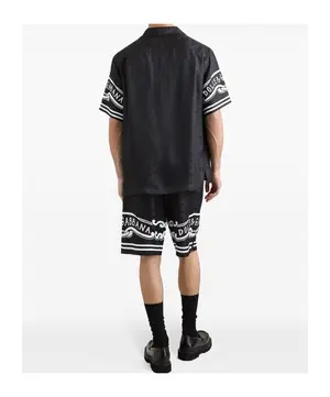 Dolce & Gabbana Dolce Gabbana Bandanna Printed Denim Shirt