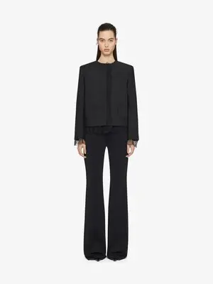 Givenchy Wool And Mohair Jacket With Lace Trim