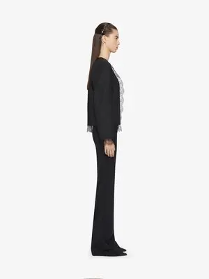 Givenchy Wool And Mohair Jacket With Lace Trim