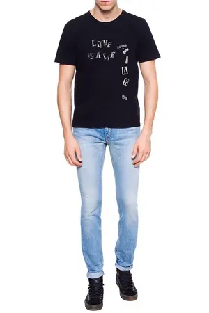 Saint Laurent Letter Printed T-shirt