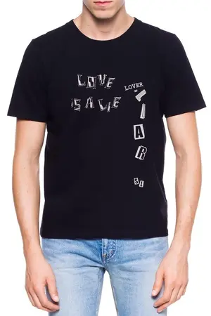 Saint Laurent Letter Printed T-shirt