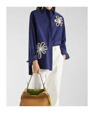 Fendi Long Sleeved Shirt With Cut-out Detail - Blue