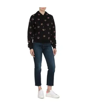 Alexander McQueen Swallow Embroidered Hooded Sweater