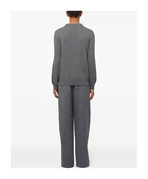 JIL SANDER V-neck Ribbed Jumper - Black