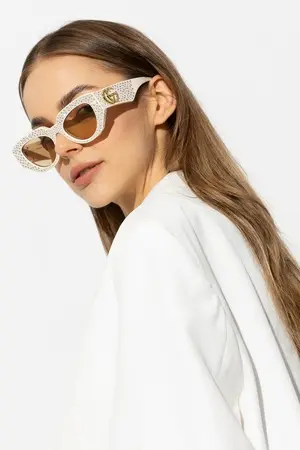 Gucci Embellished Cat-eye Frame Sunglasses