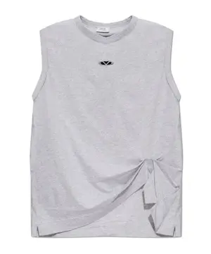Vetements Embellished Tie-detail T-shirt - White