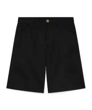 Versace Logo Patch Knee-length Shorts
