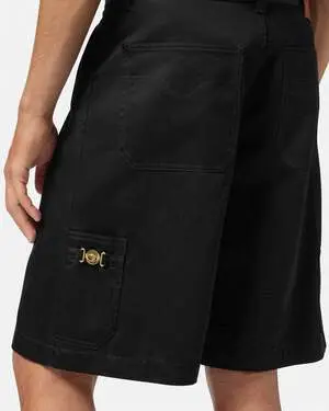 Versace Logo Patch Knee-length Shorts