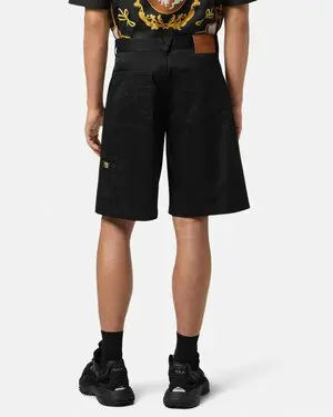 Versace Logo Patch Knee-length Shorts