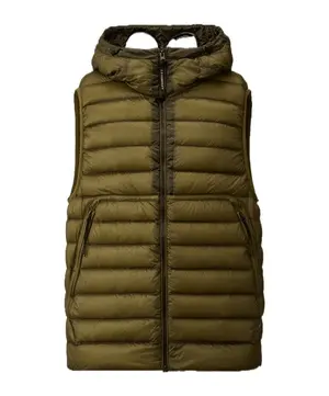 C.P. COMPANY D.d. Shell Goggle Down Gilet - Brown