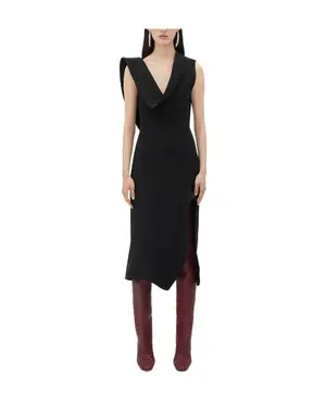 Bottega Veneta Asymmetrical V-neck Midi Dress