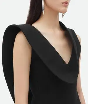 Bottega Veneta Asymmetrical V-neck Midi Dress