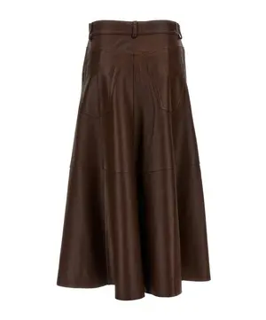 HAIKURE Mid Serenity Leather Skirt - Black