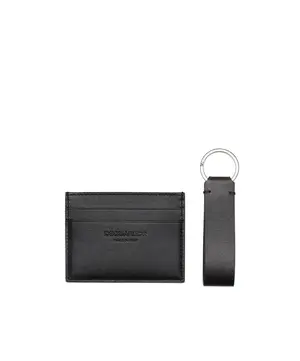 Dsquared2 Logo Printed Credit Card Holder Keyring Set