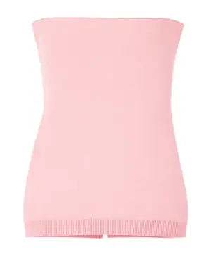 Jacquemus Strapless Knit Top With Back Buttons - Light Pink
