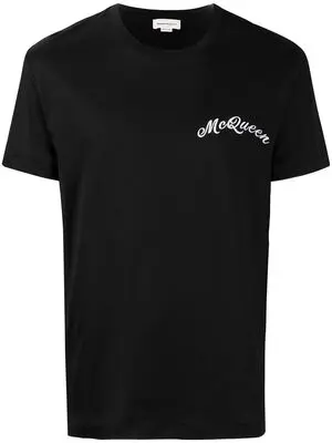 Alexander McQueen Logo Embroidered T-shirt