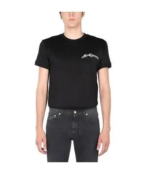 Alexander McQueen Logo Embroidered T-shirt