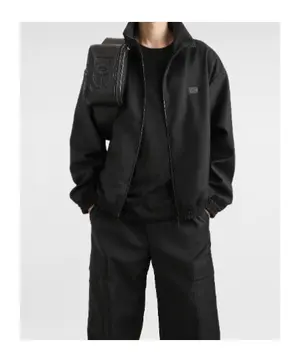Dolce & Gabbana High Neck Zip-up Jacket With Logo Patch
