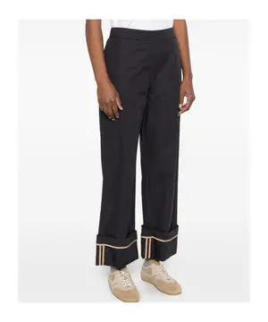 Herno Elasticated Waistband Trousers With Striped Detail