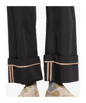 Herno Elasticated Waistband Trousers With Striped Detail