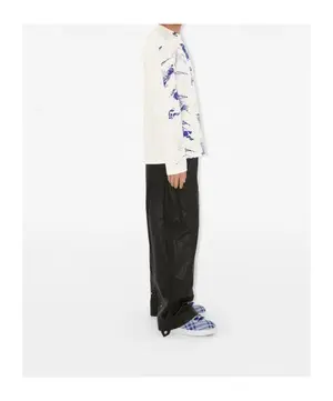 Burberry Allover Logo Printed Long Sleeved T-shirt