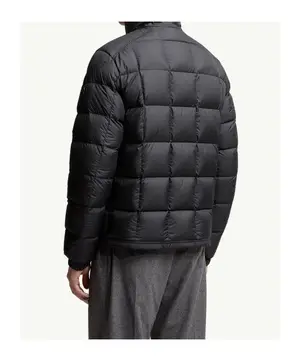 Moncler Eglise Square-quilted Hooded Short Down Jacket - Black