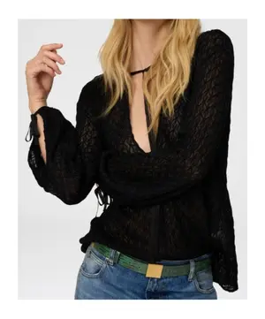 Missoni Keyhole-neck Textured Blouse