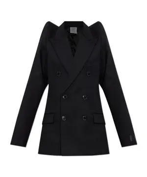 Vetements Padded Shoulder Double-breasted Jacket