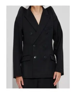 Vetements Padded Shoulder Double-breasted Jacket