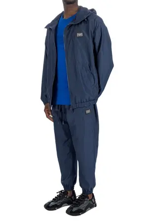 Dolce & Gabbana Logo Plaque Hooded Jacket