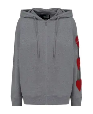Moschino And Heart Zip-up Hoodie