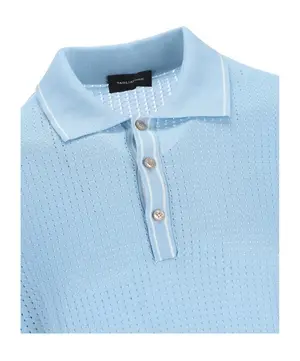 Tagliatore Short-sleeved Polo Shirt - Blue