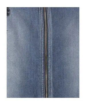 Moschino Zipper Detail Denim Skirt