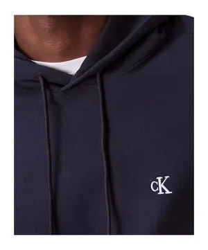 Calvin Klein Logo-detail Cotton Hoodie - Blue