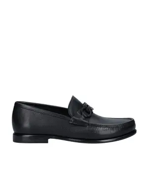 FERRAGAMO Gancini Bit Loafers - Black