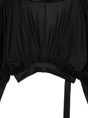 Rick Owens Long-sleeve Hoodie With Pleated Details