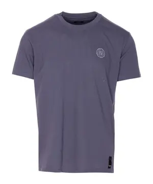 Fendi Logo Embroidered Crewneck T-shirt