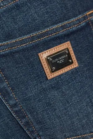 Dolce & Gabbana Logo Plaque Tapered Leg Jeans