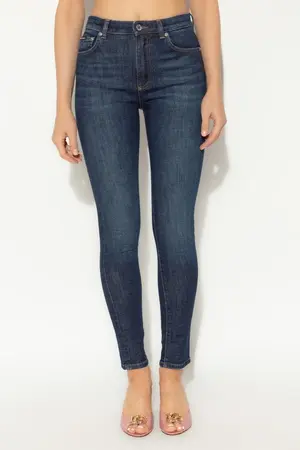 Dolce & Gabbana Logo Plaque Tapered Leg Jeans