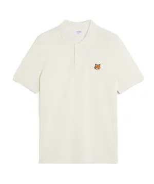Maison Kitsuné Fox Patch Polo Shirt - White