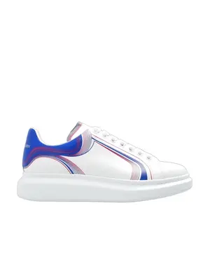 Alexander McQueen Panelled Motif Lace-up Sneakers - White