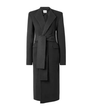 Khaite Jelson Belted Coat - Grey